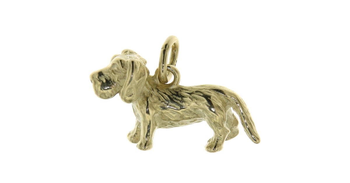 Rauhhaar-Dackel Hund Dachshund massiv Gold 585/- online kaufen