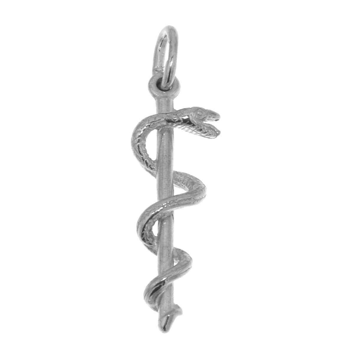 Äskulap Schmuck Ärztesymbol Silber Krawattennadel Reversnadel Äsculap